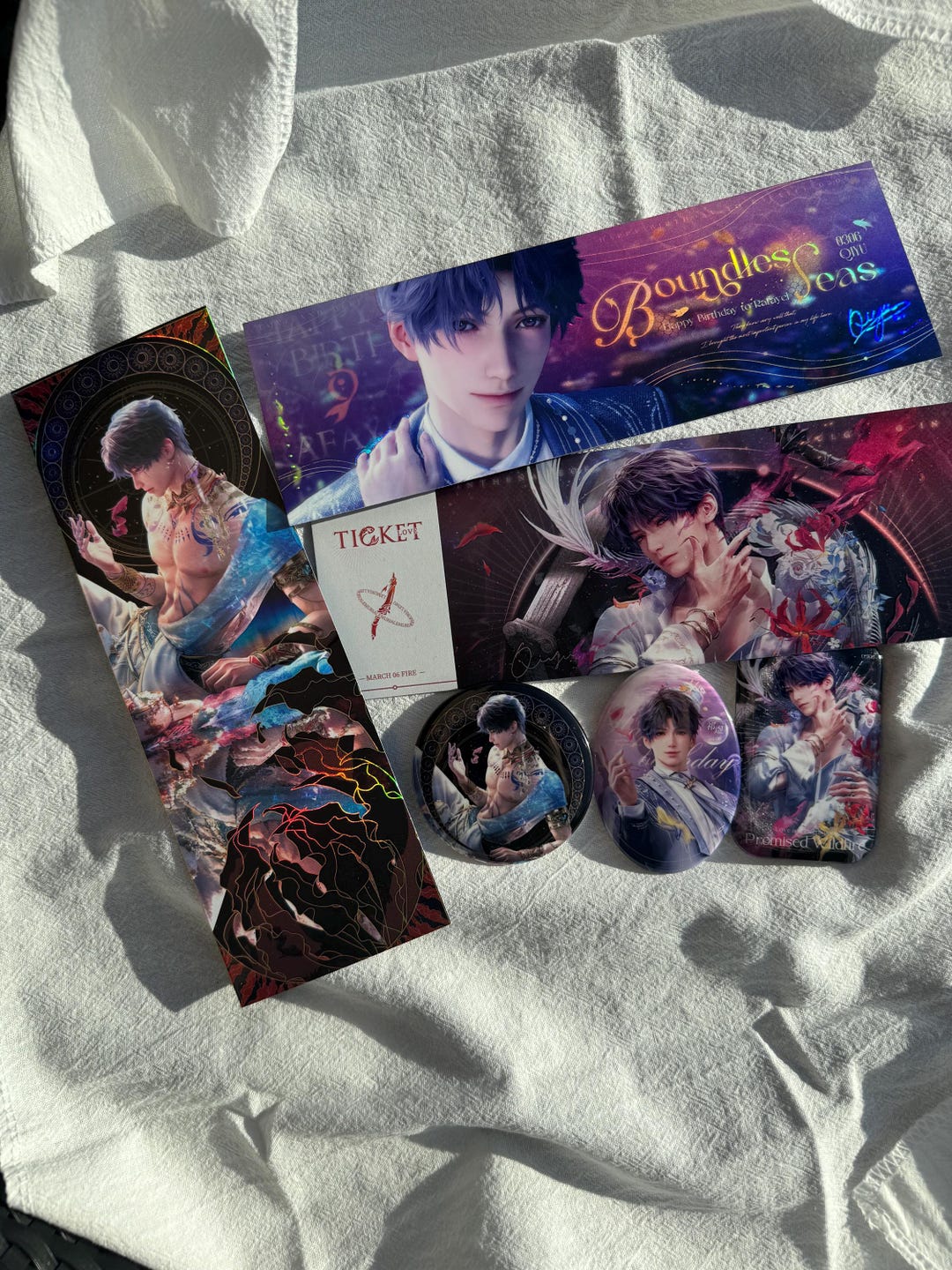 Rafayel Flashy Badge & Holographic Ticket Set | God of Tide, Promised ...