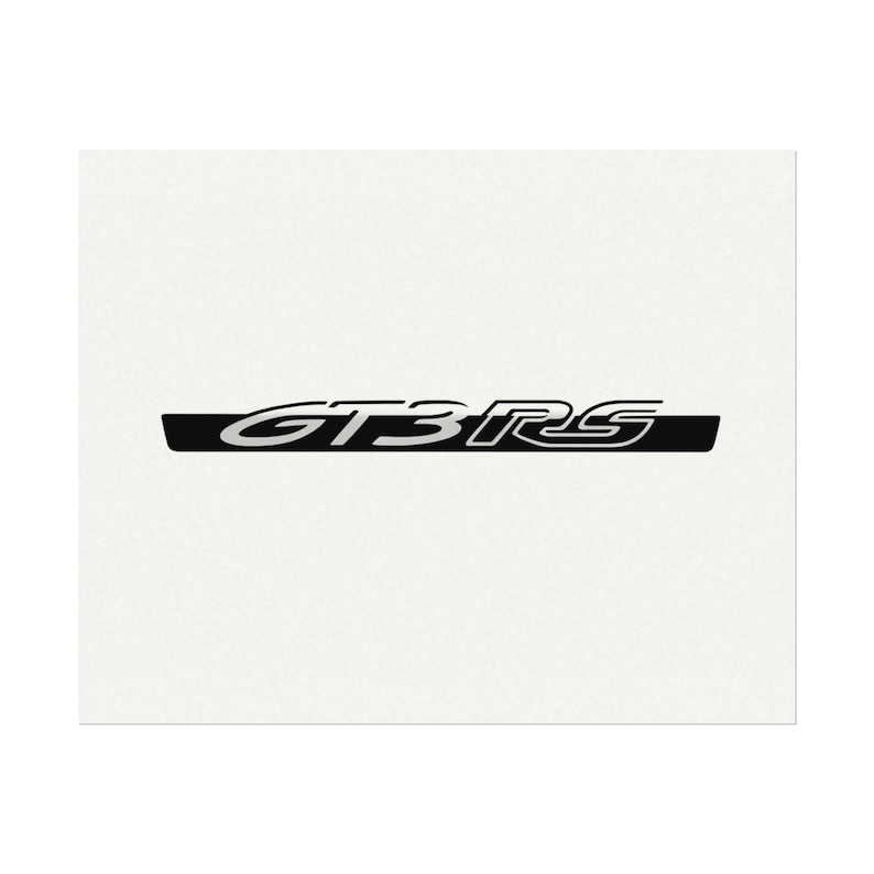 GT3 RS Logo Matte Poster | Textured Watercolor Print - Etsy