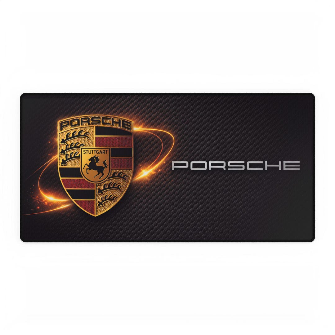 Porsche Shield Logo Desk Mat | Racing Emblem Mouse Pad - Etsy