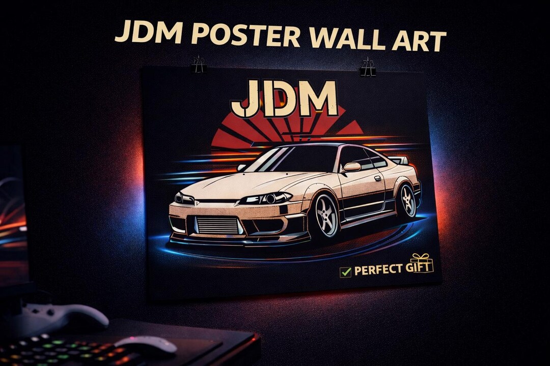 JDM Style Car Poster | Japanese Tuner Car Wall Art | Automotive Poster ...