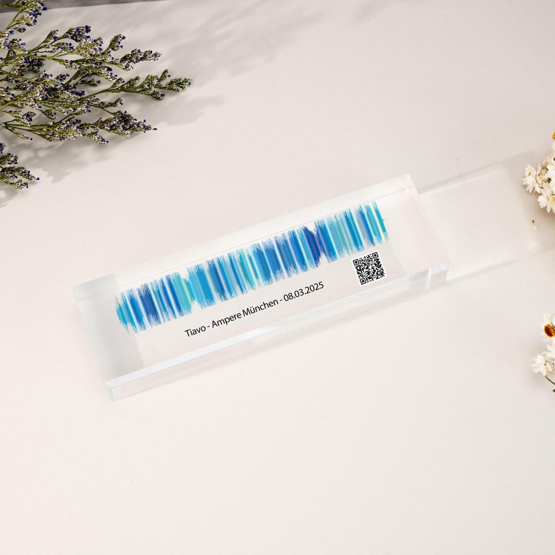 Soundwave Art QR Code,music Plaque, Voice Recording Gift, Sound Wave ...