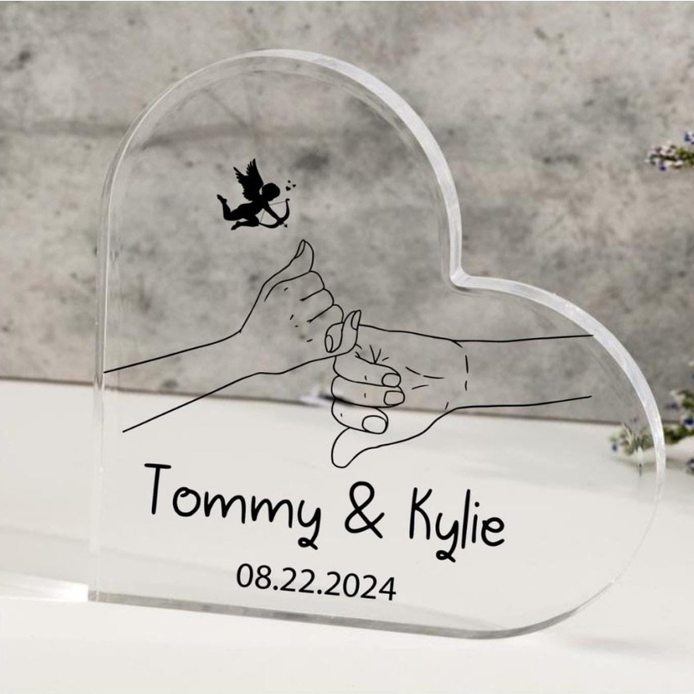 Personalized Golden Anniversary Cake Topper 50th Anniversary Gift Heart ...