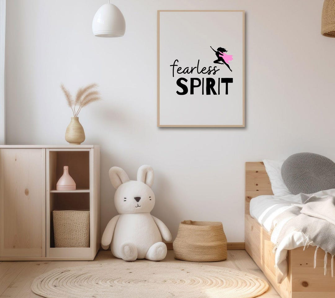Fearless Spirit Kids Wall Art | Girls, Boys Nursery Decor (digital ...