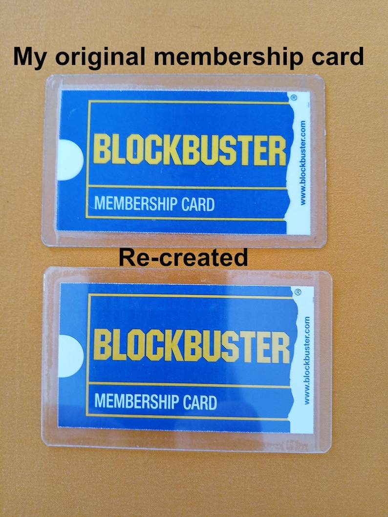 Customize an Original BLOCKBUSTER Membership Card: Name, Store Location ...