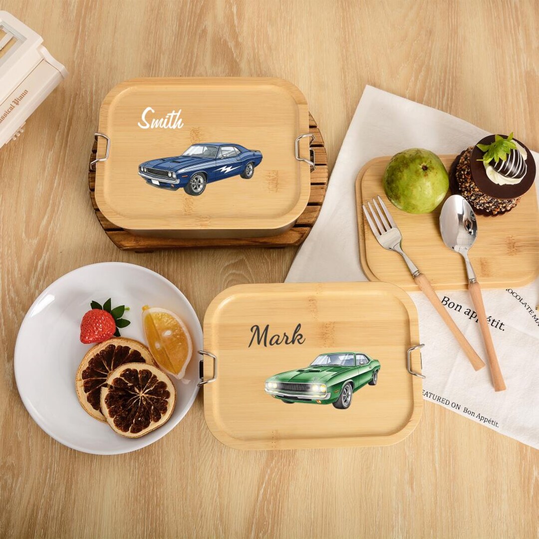 Custom Car Name Lunch Box: Stainless Steel Portable Food Container - Etsy