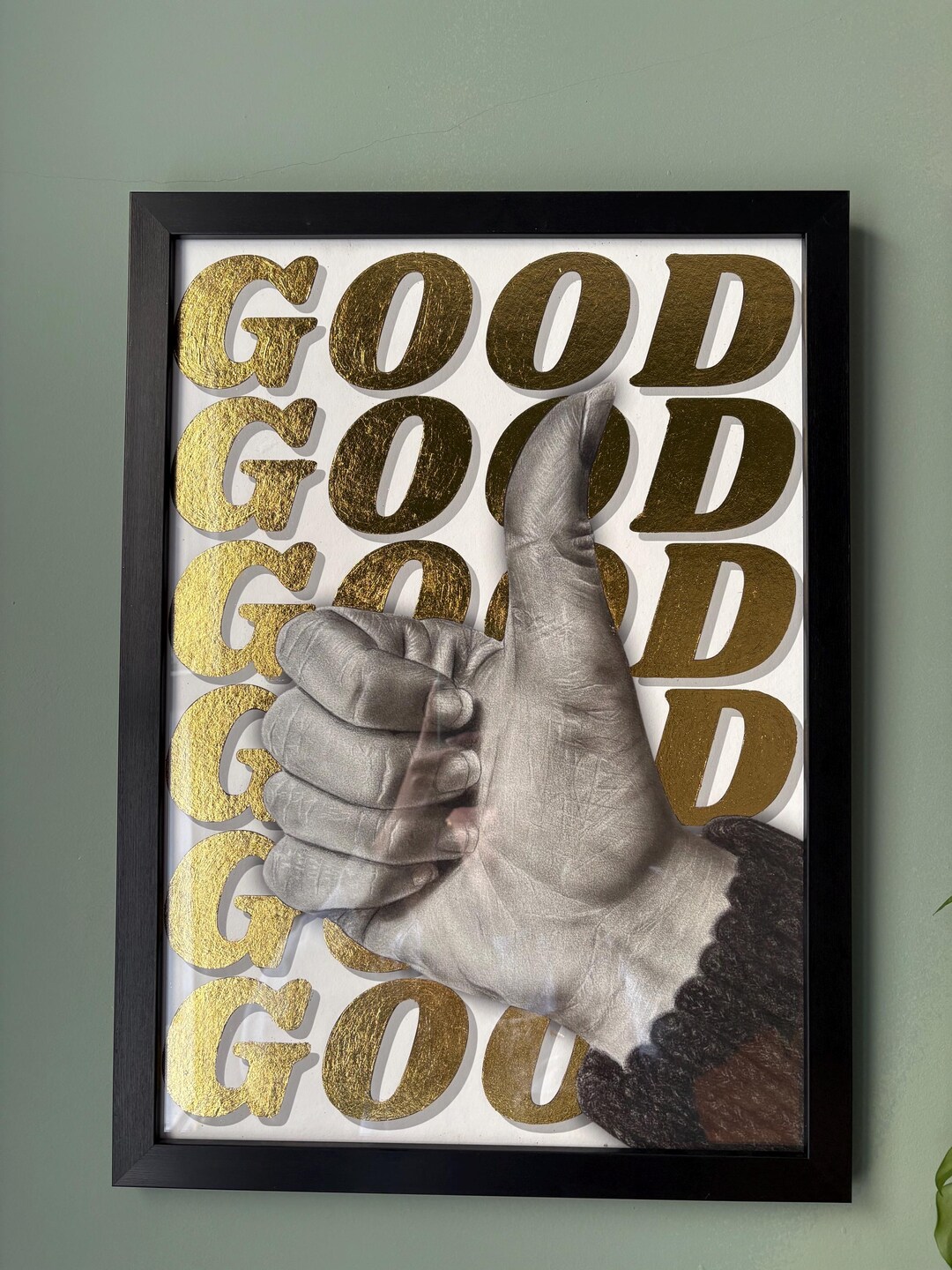Thumbs up Gold Good (hand-finished Print) - Etsy UK