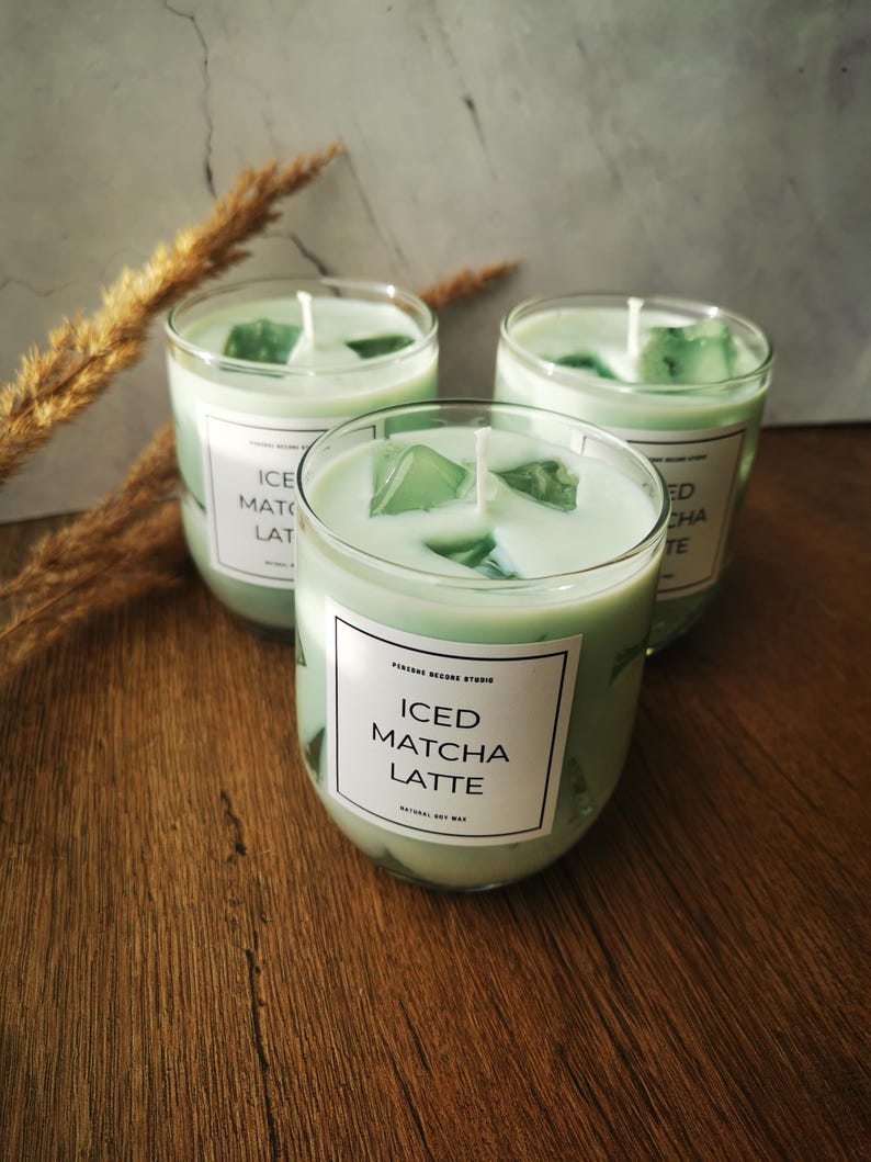 Matcha Latte Candle 11 Oz | Scented Handcrafted Soy Candle | Matcha ...