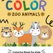 Cute Zoo Animals - Coloring Book for Kids - Etsy