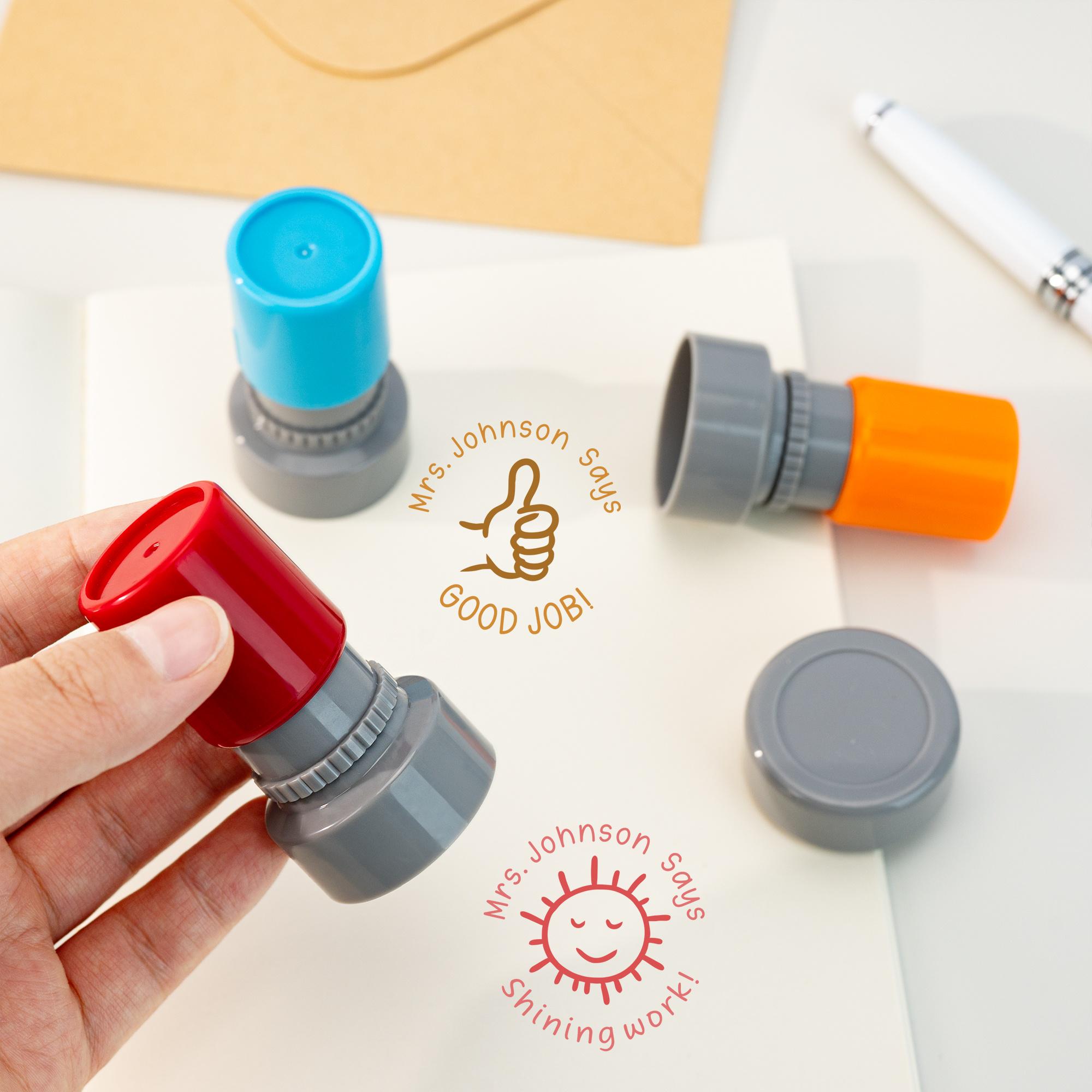 Custom Teacher Stamp, Name Teacher Stamps, Teacher Stamps Gifts, Name ...