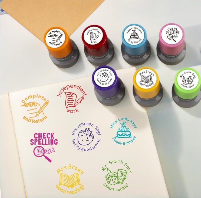 Custom Teacher Stamps, From the Classroom of Teacher Stamp, Checked by ...