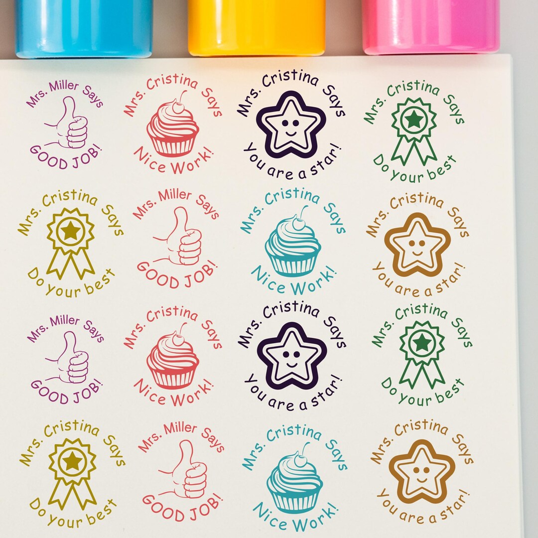 From the Classroom of Teacher Stamp, Checked by Teacher Stamp, Teacher ...