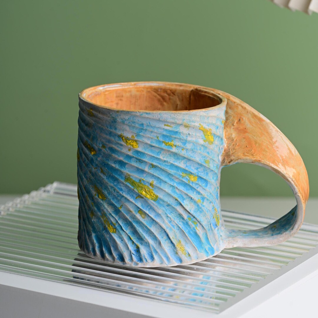 Handmade Ceramic Mobius Mug – Van Gogh Starry Night Coffee Cup, Unique ...