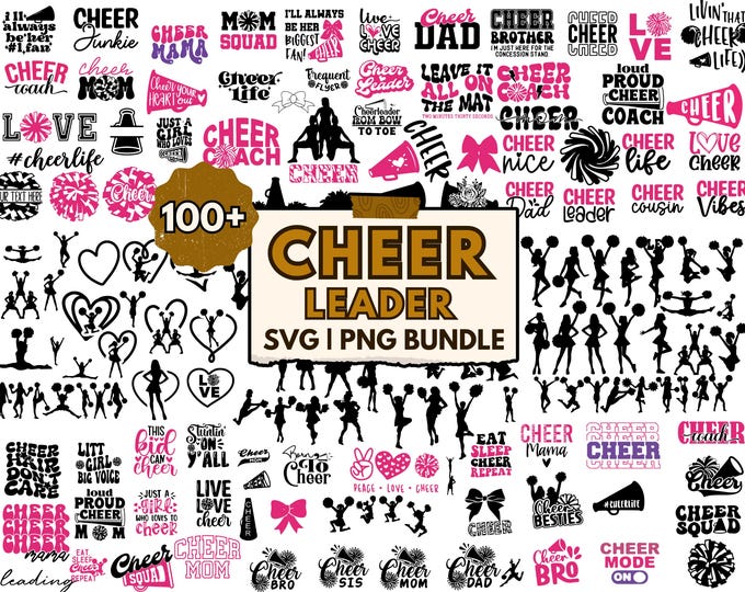 Cheer SVG Bundle, Cheerleading SVG, Cheer Svg, Cheer Squad Svg, Cheer ...