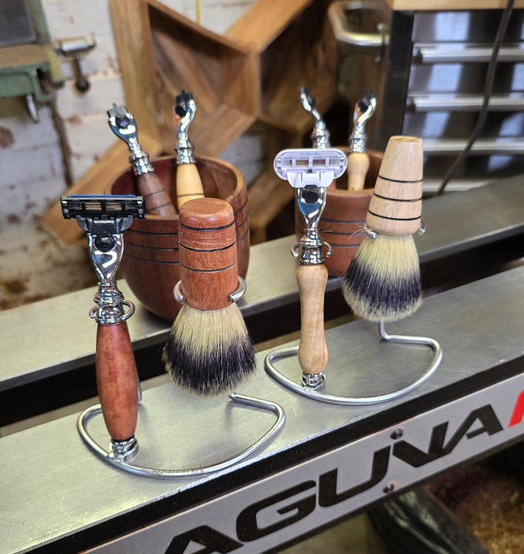 Hand-turned, Shaving Kit, With a Safety Razor or One That Takes the ...