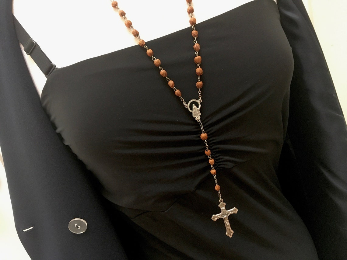 Seed Pod Rosary Organic Wood Seeds Ornate Cross Crucifix - Etsy