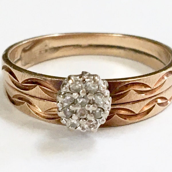 Vintage 1960s Wedding Ring Set - Etsy