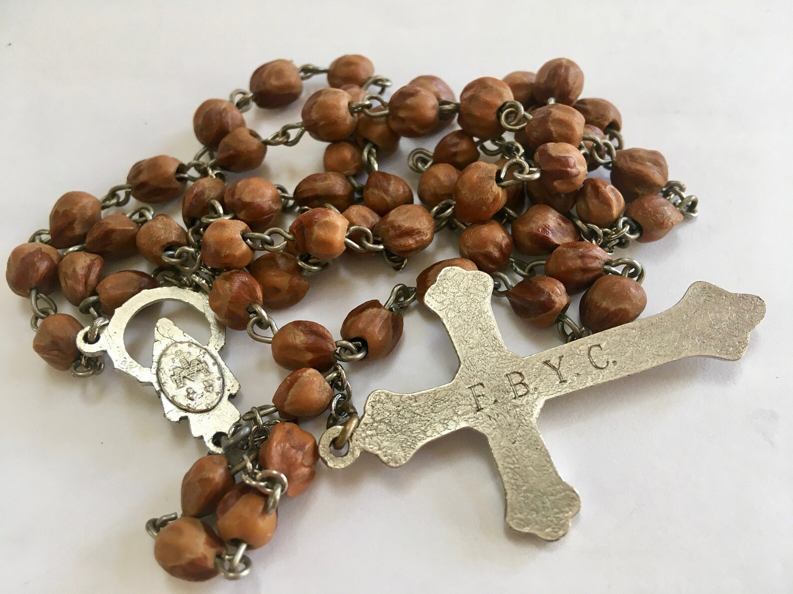 Seed Pod Rosary Organic Wood Seeds Ornate Cross Crucifix - Etsy