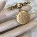 WINARD Gold Filled Locket Lapel Pin Floral Etched Double Photo 1/20 12K ...