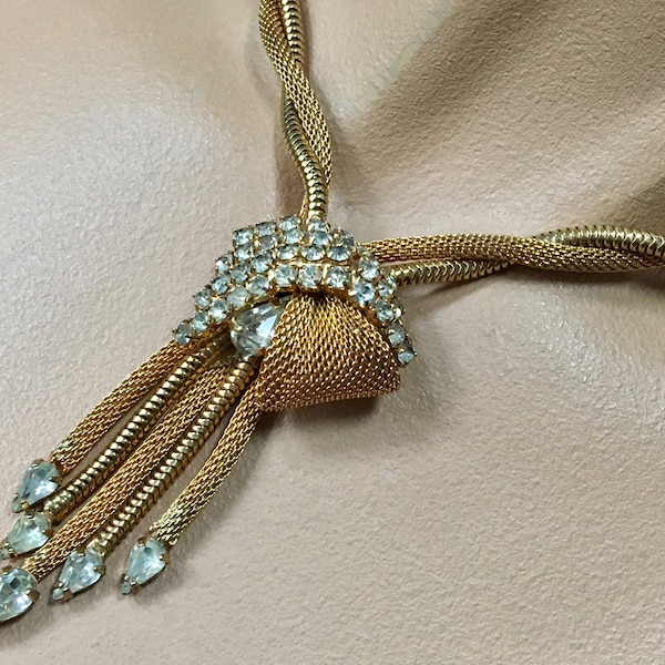 Gold Mesh Necklace - Etsy