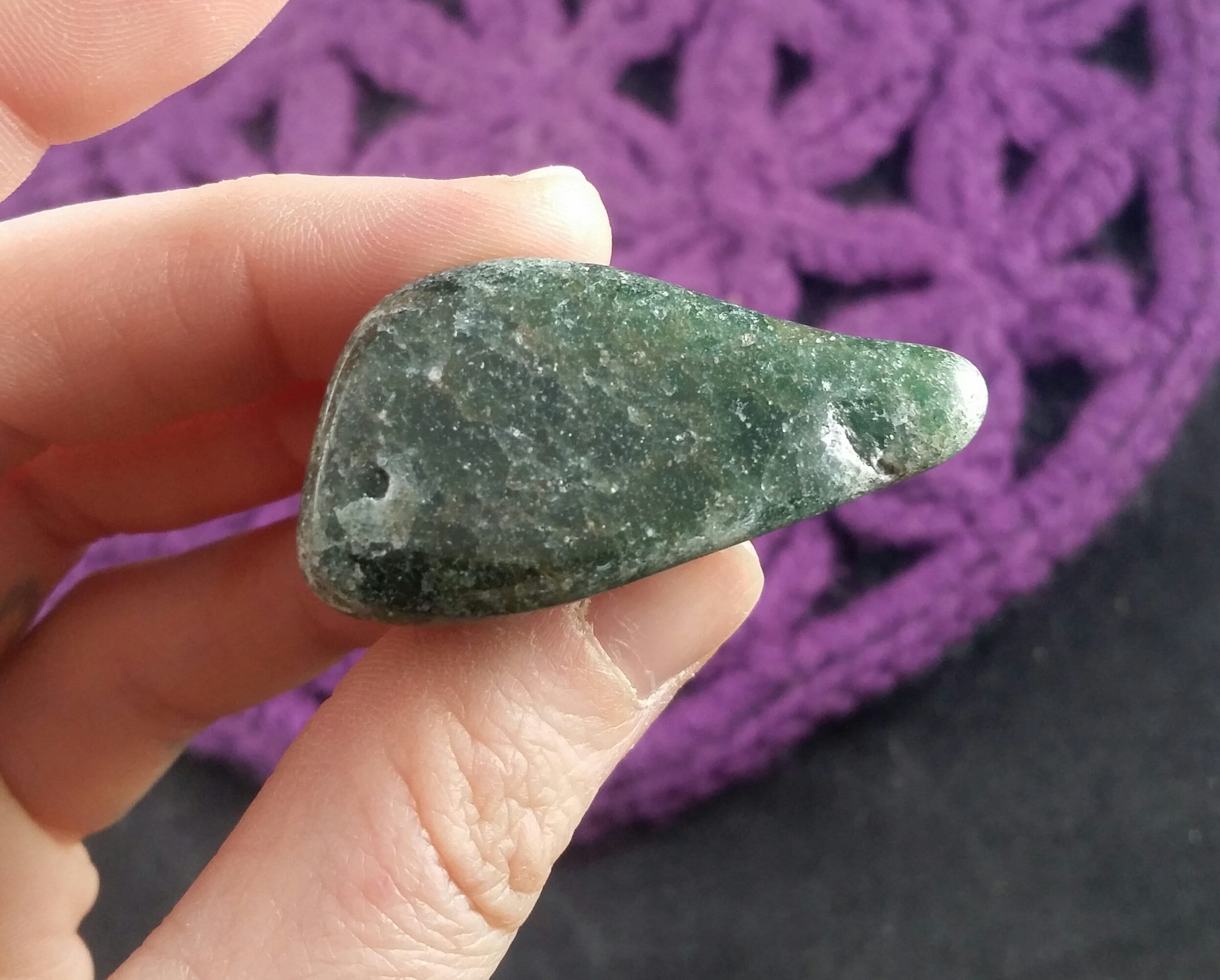 Emerald Tanzberry Fuchsite in Quartz Tumbled Stone Natural Fuschite ...