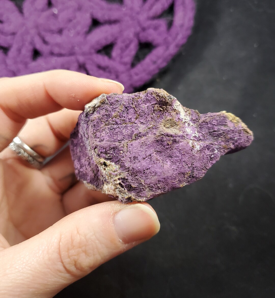 Purpurite Raw Crystal Stones Natural Crystals Chunk Rough Shiny Purple ...