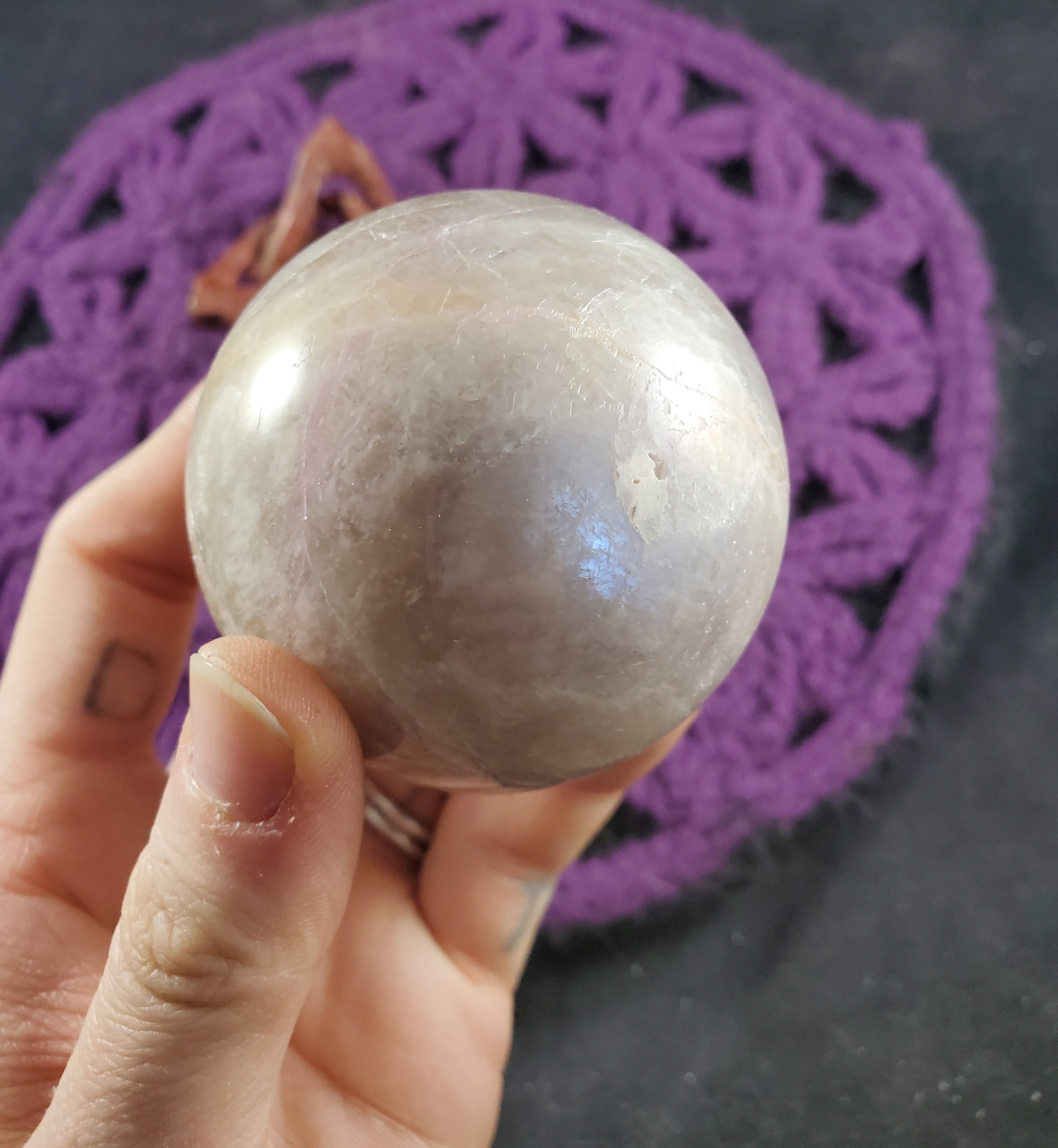 Moonstone Sunstone Sphere High Quality Stones Crystal 56mm | Etsy