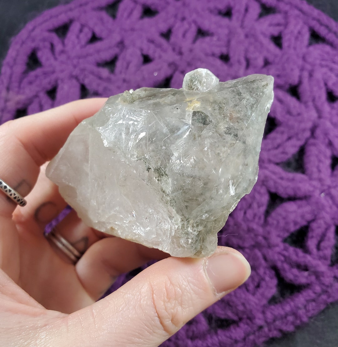 Lodolite Quartz Point Green Chlorite Inclusion Stone Phantom Crystal ...