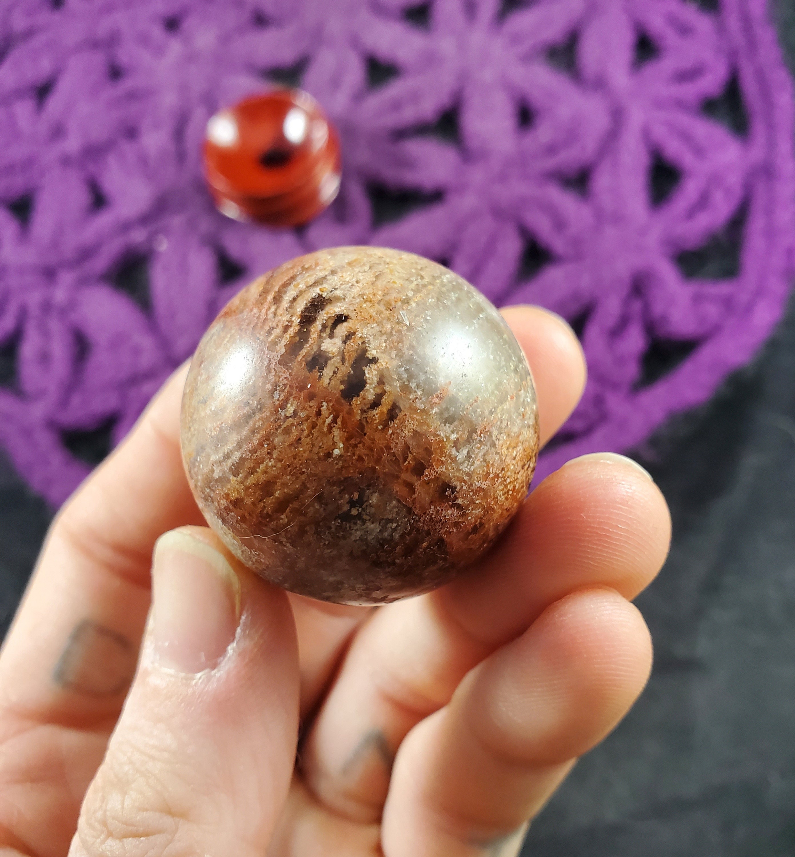 Lodolite Quartz Sphere Crystal Ball Thousand Layer Stone Polished ...