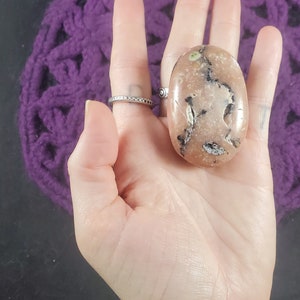 Pink Opal Palmstone Crystal Palm Stones Gallet Crystals - Etsy