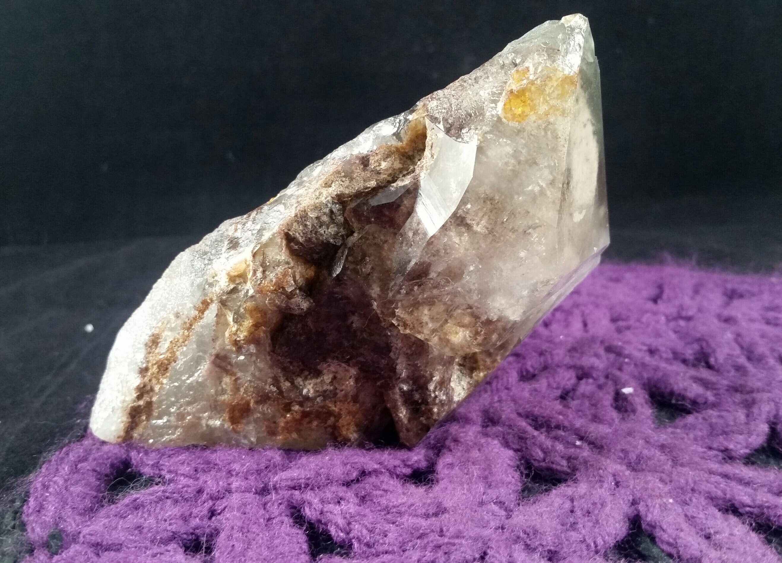 Large Lodolite Garden Quartz Crystal Included Point Self | Etsy