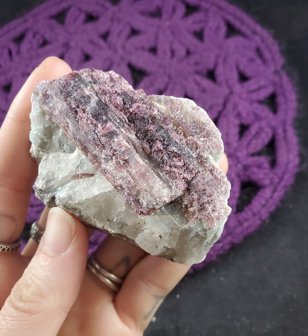 Pink Tourmaline With Blue Albite Raw Crystal Rough Stones Brazil - Etsy