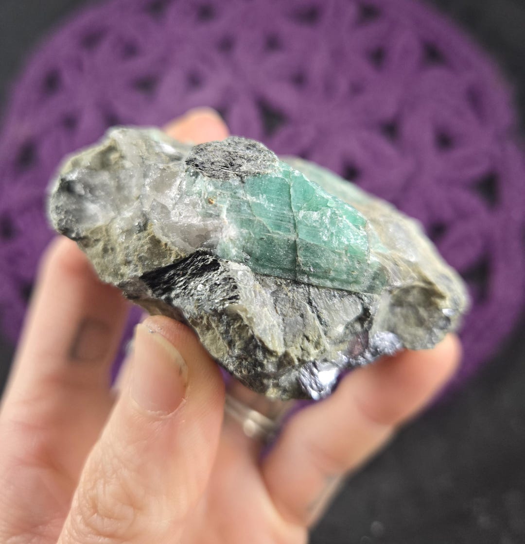 Emerald in Quartz Matrix Rough Healing Stones Crystals Raw Crystal ...