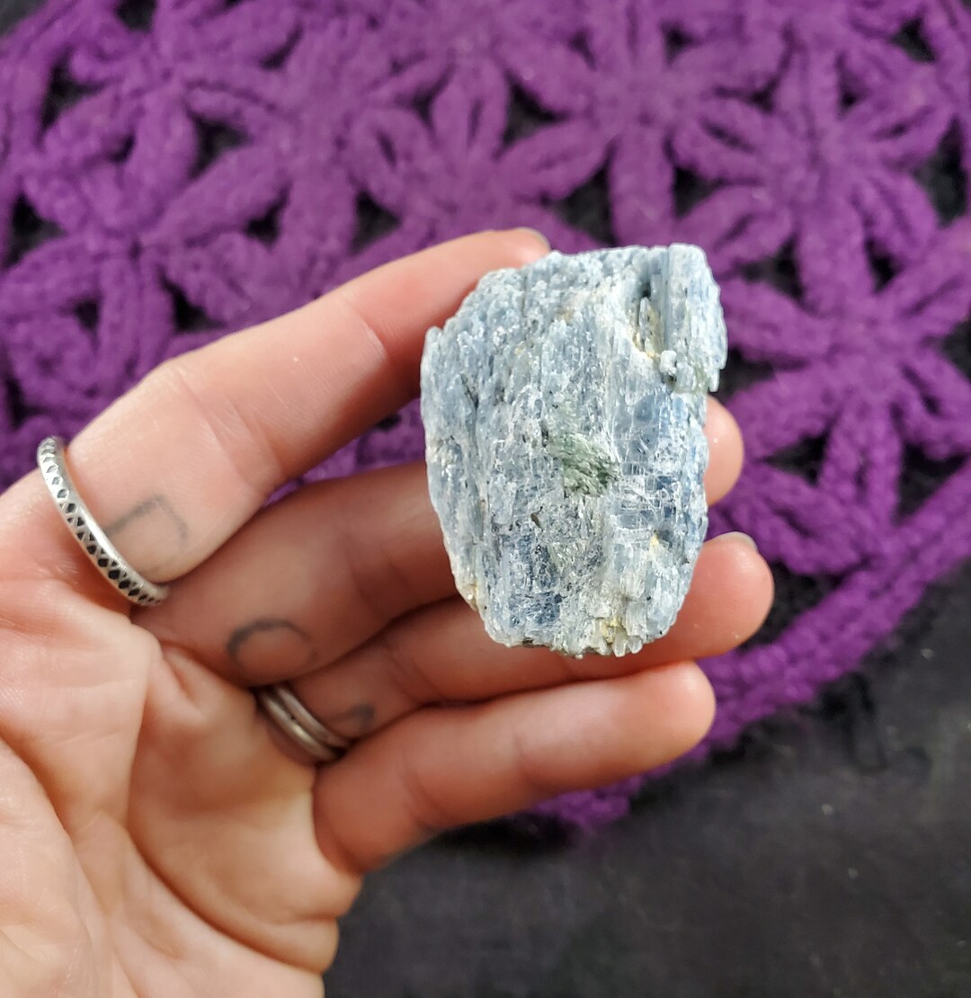 UV Reactive Ruby Sapphire Corundum in Blue Kyanite Blade Crystal Stones ...