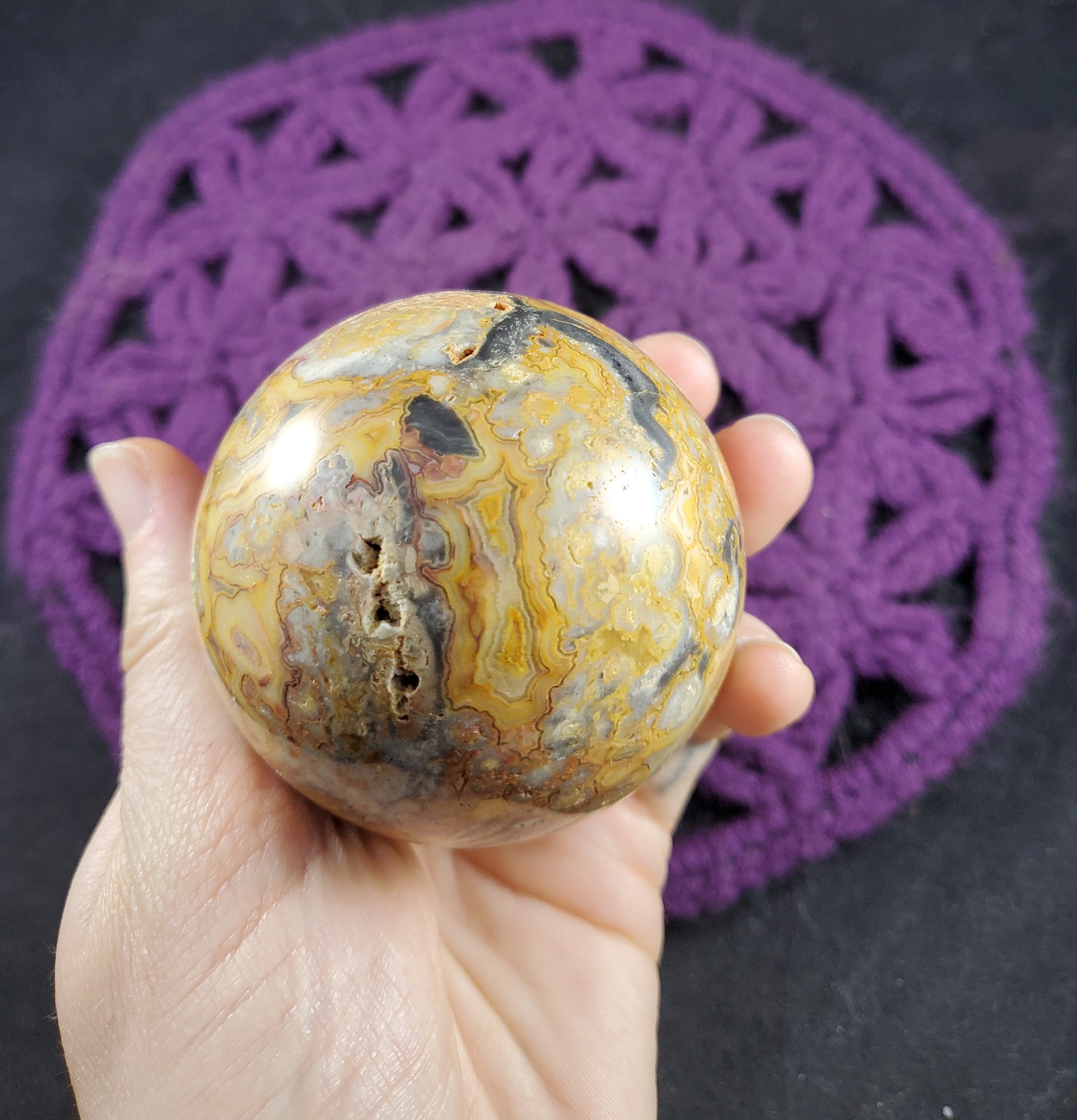 Crazy Lace Agate Sphere 62mm Crystal Ball Stone Polished - Etsy UK