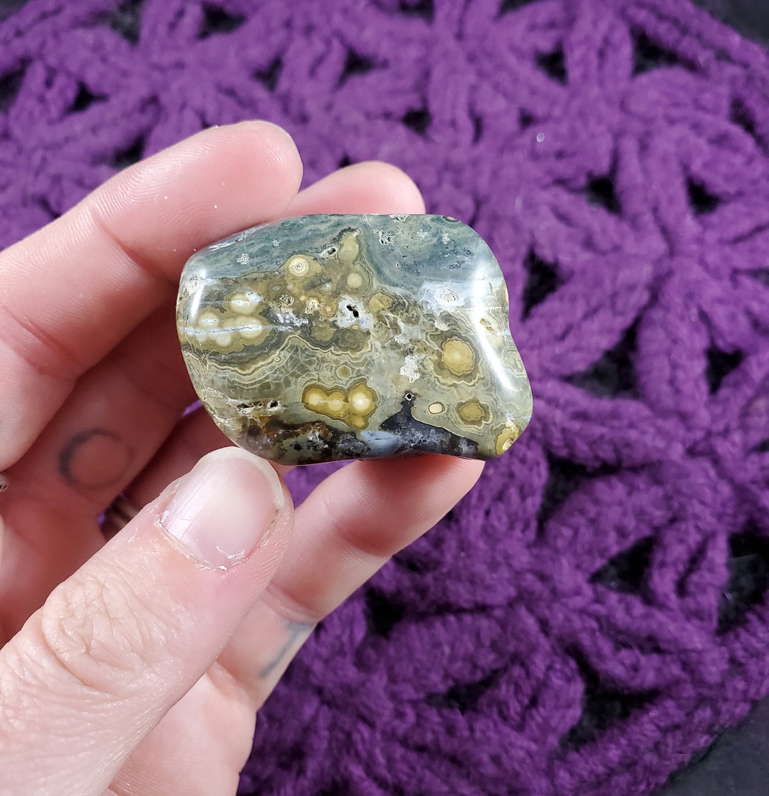 Ocean Jasper Tumbled Stone Gallet Crystal Pocket Stones Crystals Unique ...