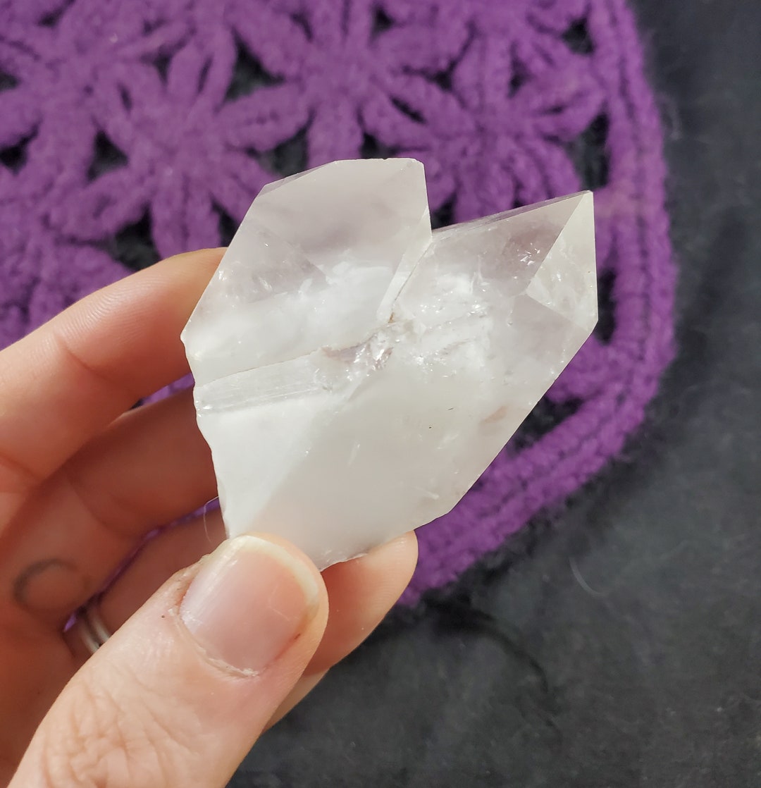 Amphibole Quartz Point White Twin Stone Angel Wing Jupiter Phantom ...