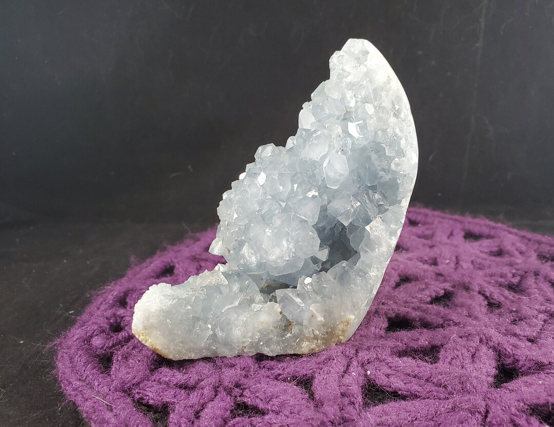 Large Celestite Standing Cluster Raw Natural Crystal Crystals Geode ...