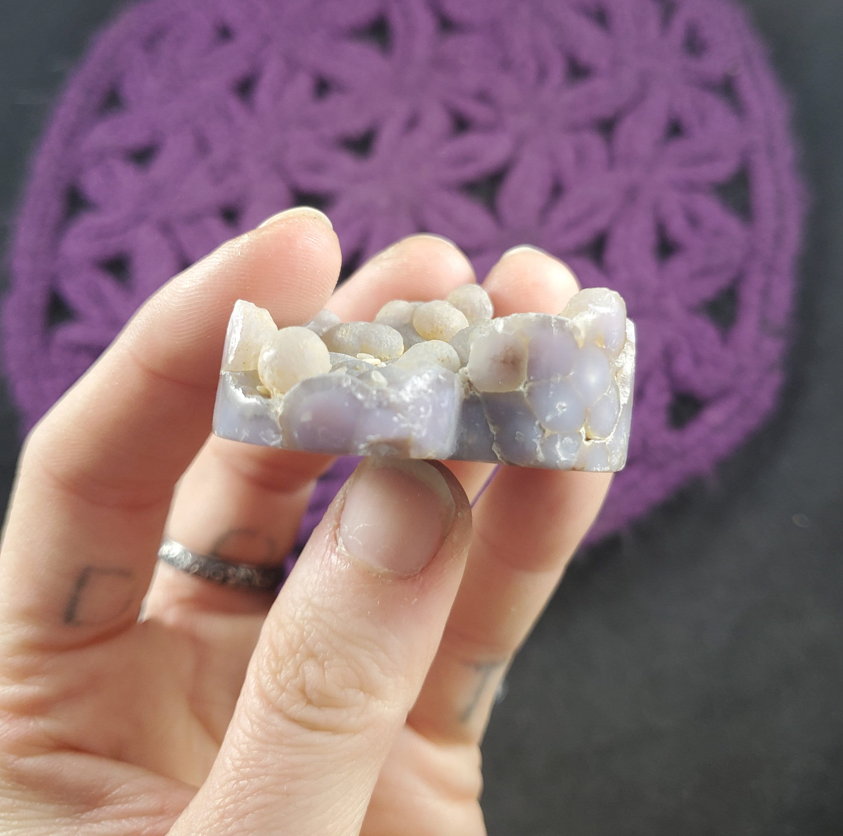 Grape Agate Heart Cluster Purple Botryoidal Chalcedony Balls | Etsy