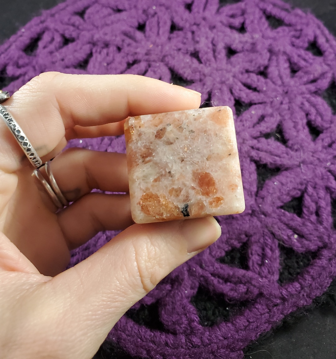 Sunstone Polished Cube Crystal Stones Crystals Sun Stone Shimmer ...