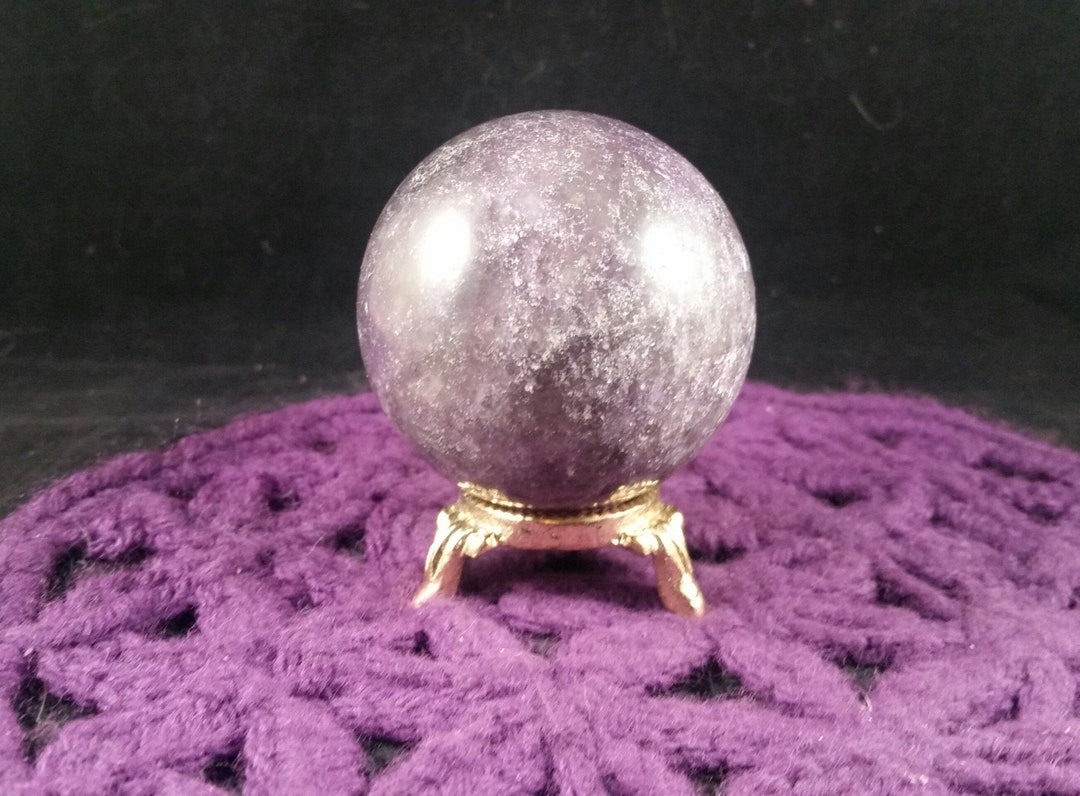 Lepidolite Sphere Crystal Ball 60mm Stones Carved Crystals Polished ...