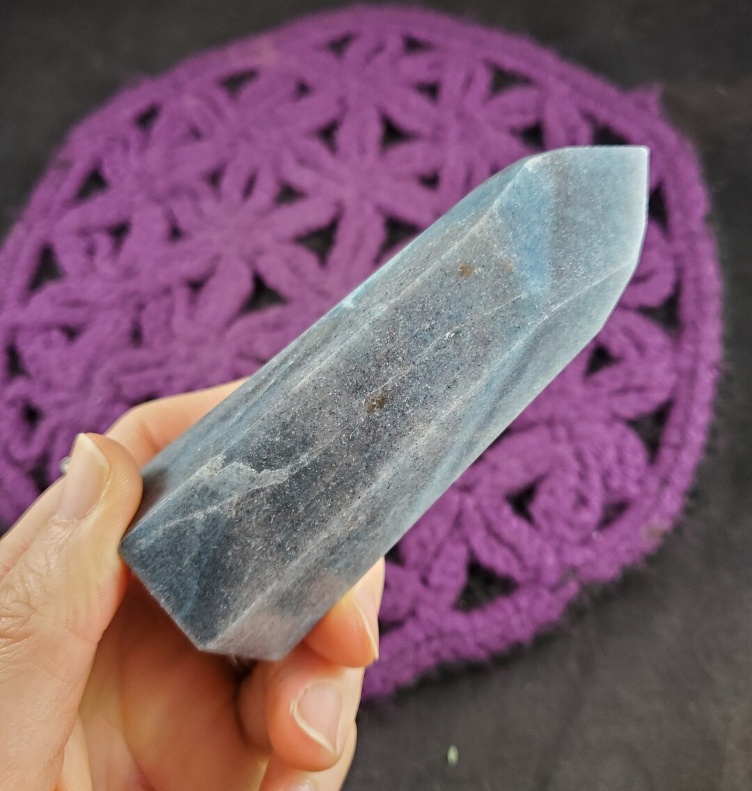 Blue Trolleite Tower Point Carving Polished Crystals Magick Stones ...