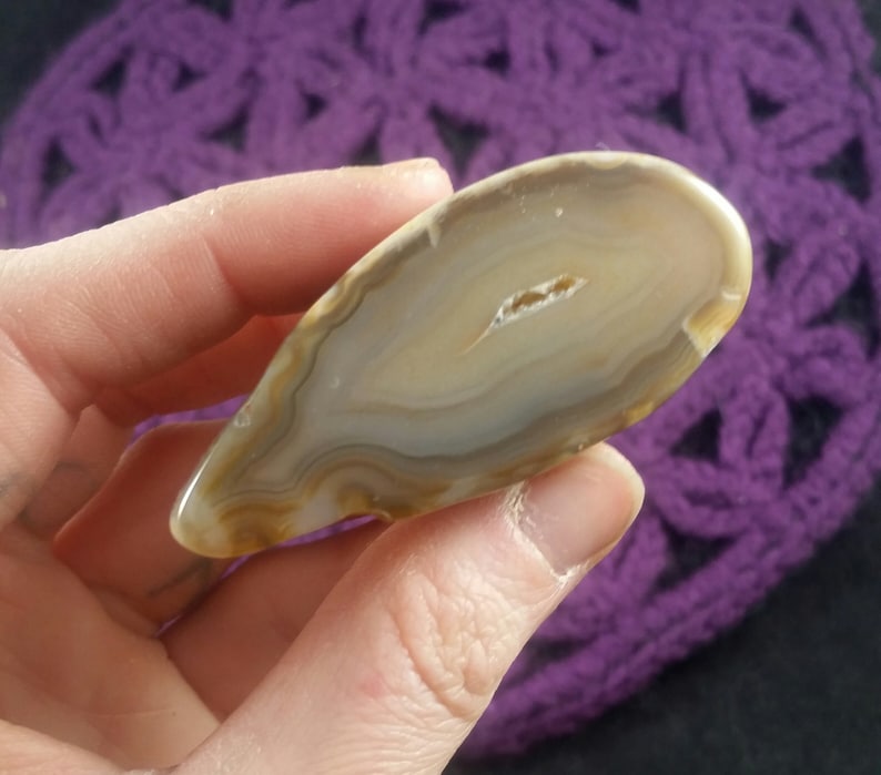 Large Oco Agate Tumbled Healing Stone Crystal Occo Geode Tan - Etsy