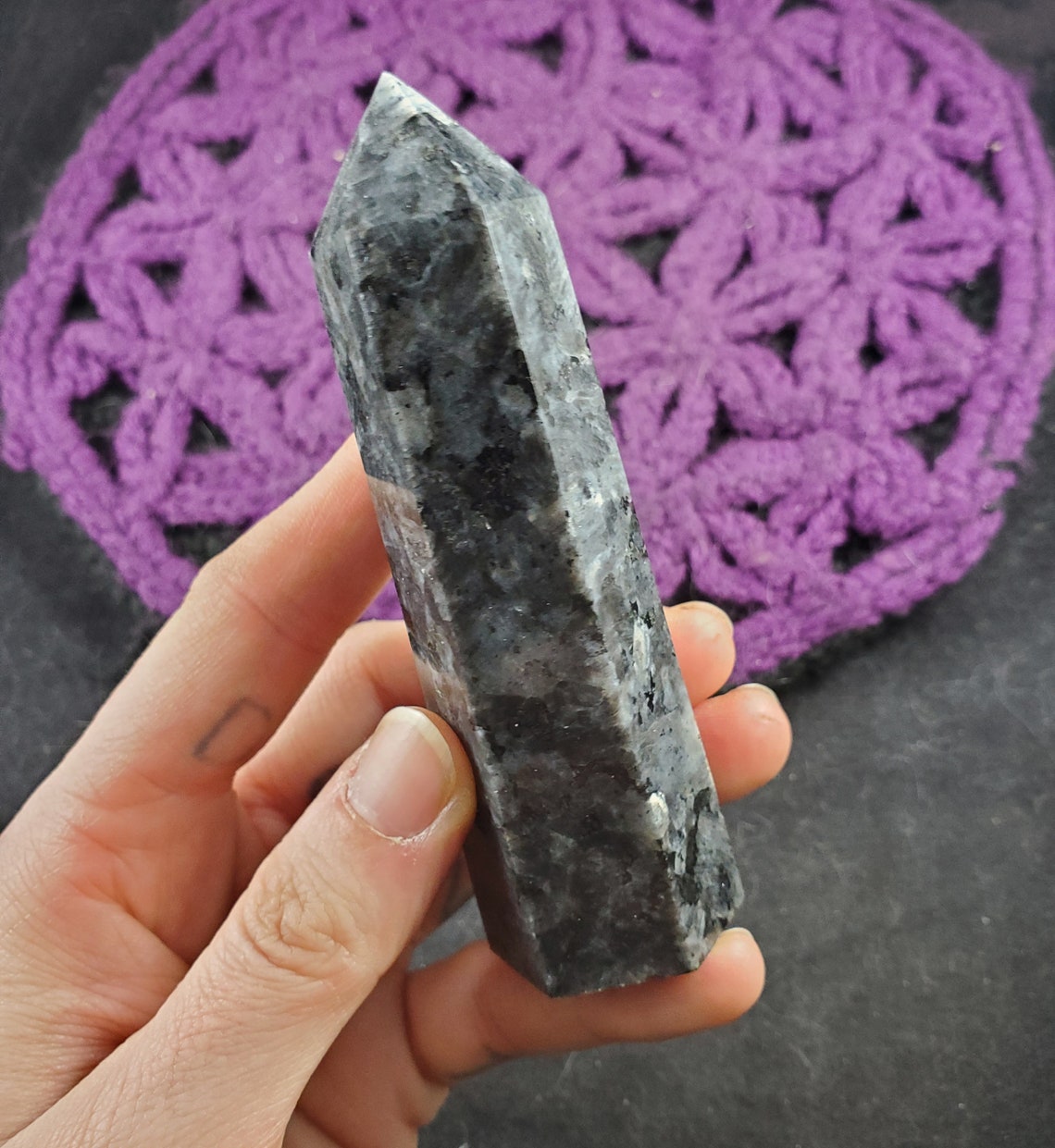 Larvikite Polished Point Healing Stones Tower Crystal Self - Etsy