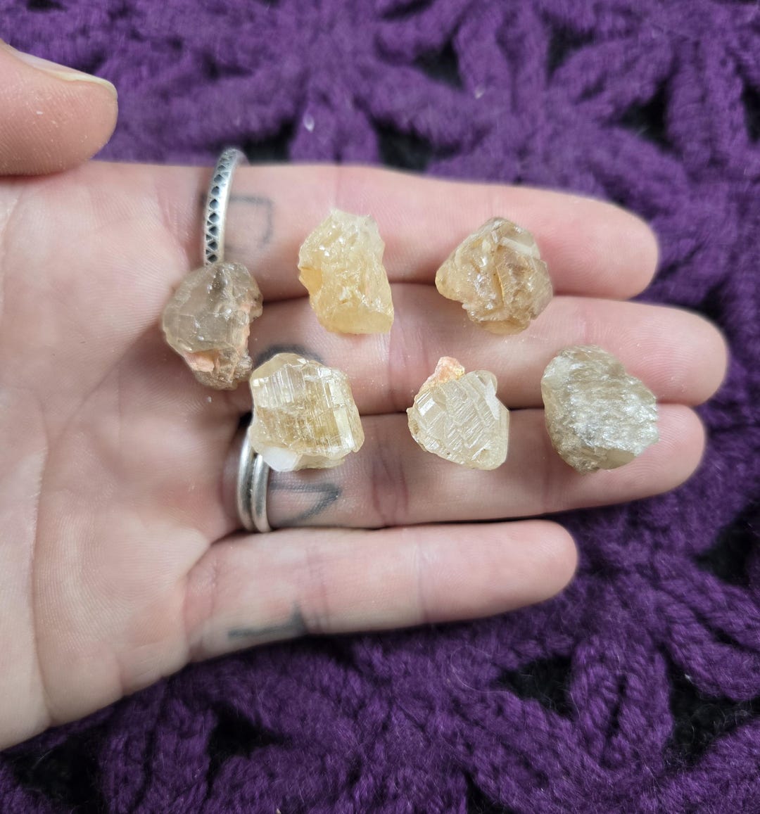 6 Small Etched Cerussite Crystals Stones Natural Funky Crystals Rare ...