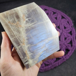 Moonstone Sunstone Large Slab High Quality Stones Crystal Polished Blue ...