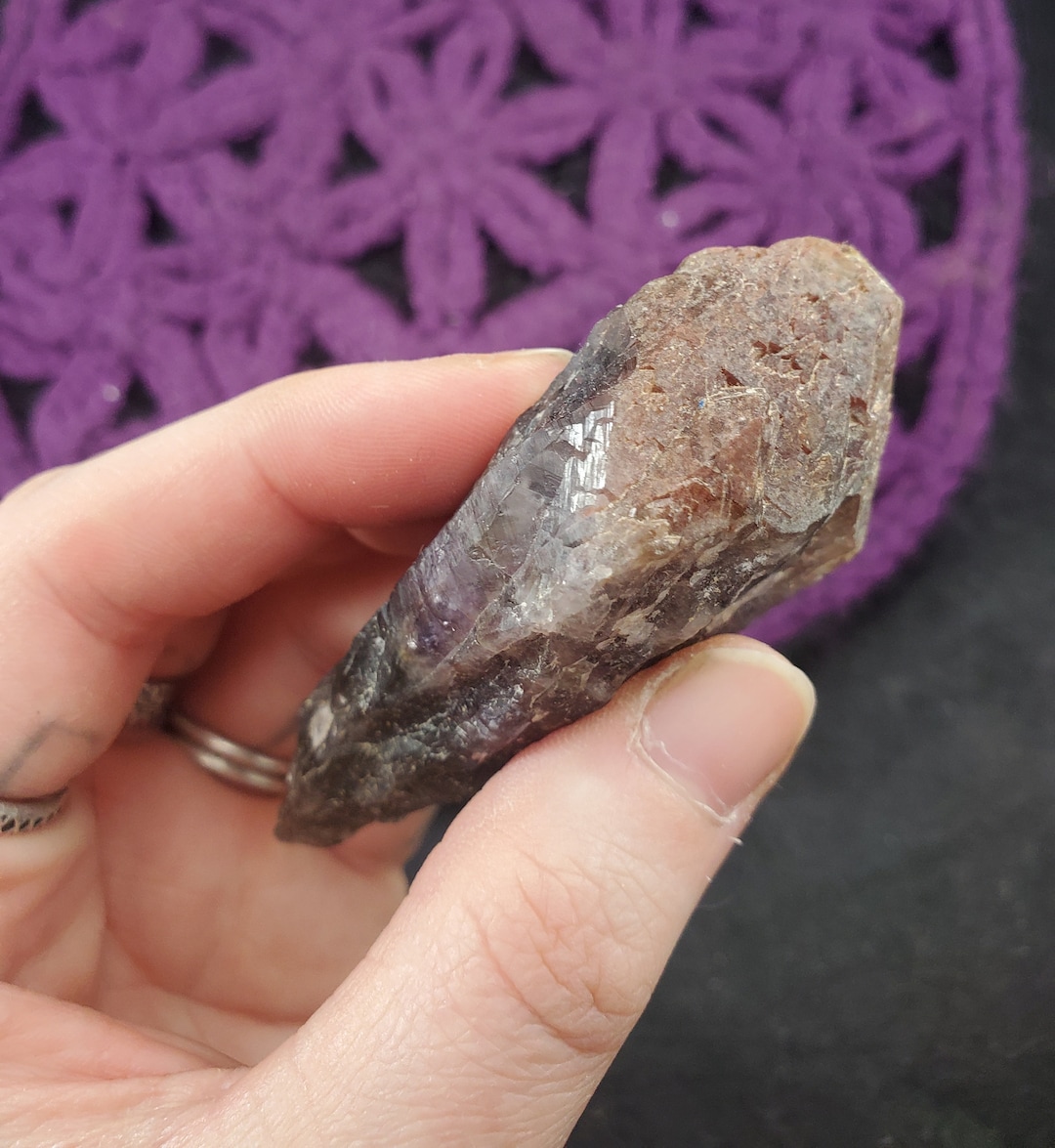 Super 7 Amethyst Cacoxenite Point Red Capped Sacred Seven Crystal ...
