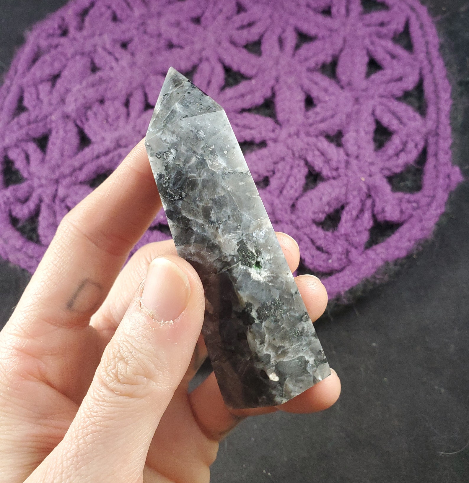 Larvikite Polished Point Healing Stones Tower Crystal Self | Etsy