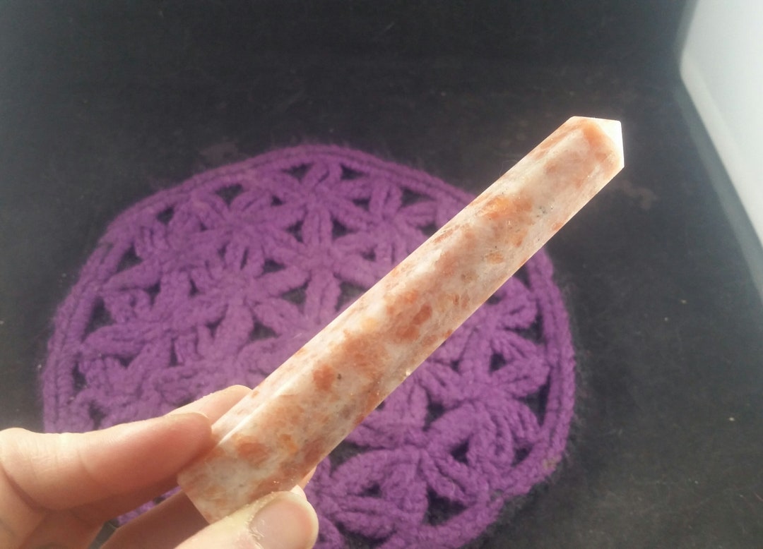 Large Sunstone Tower Crystal Point Stones Polished Crystals Obelisk ...