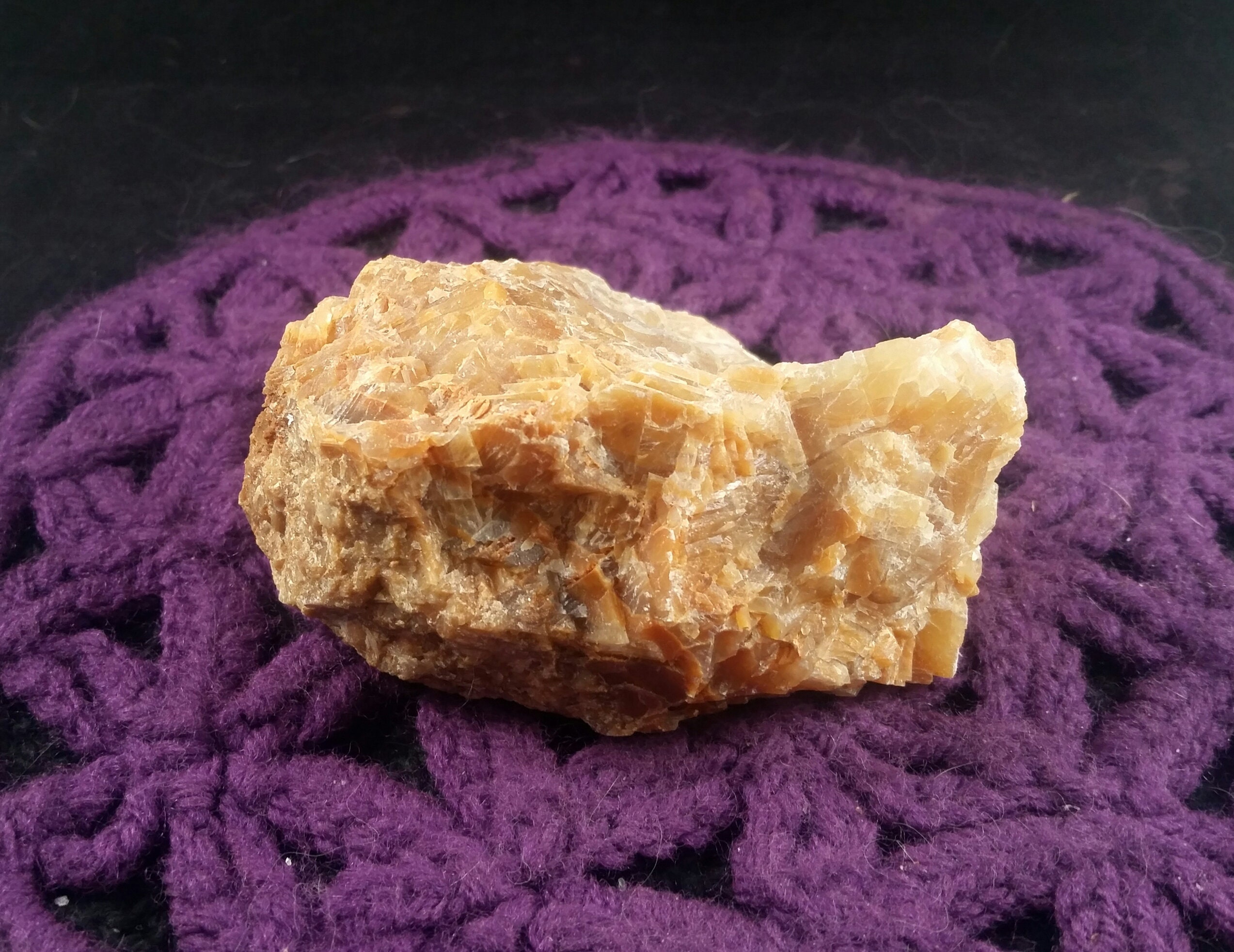 Dark Orange Calcite Piece Rough Stone Raw Crystal Large Chunk Portugal ...