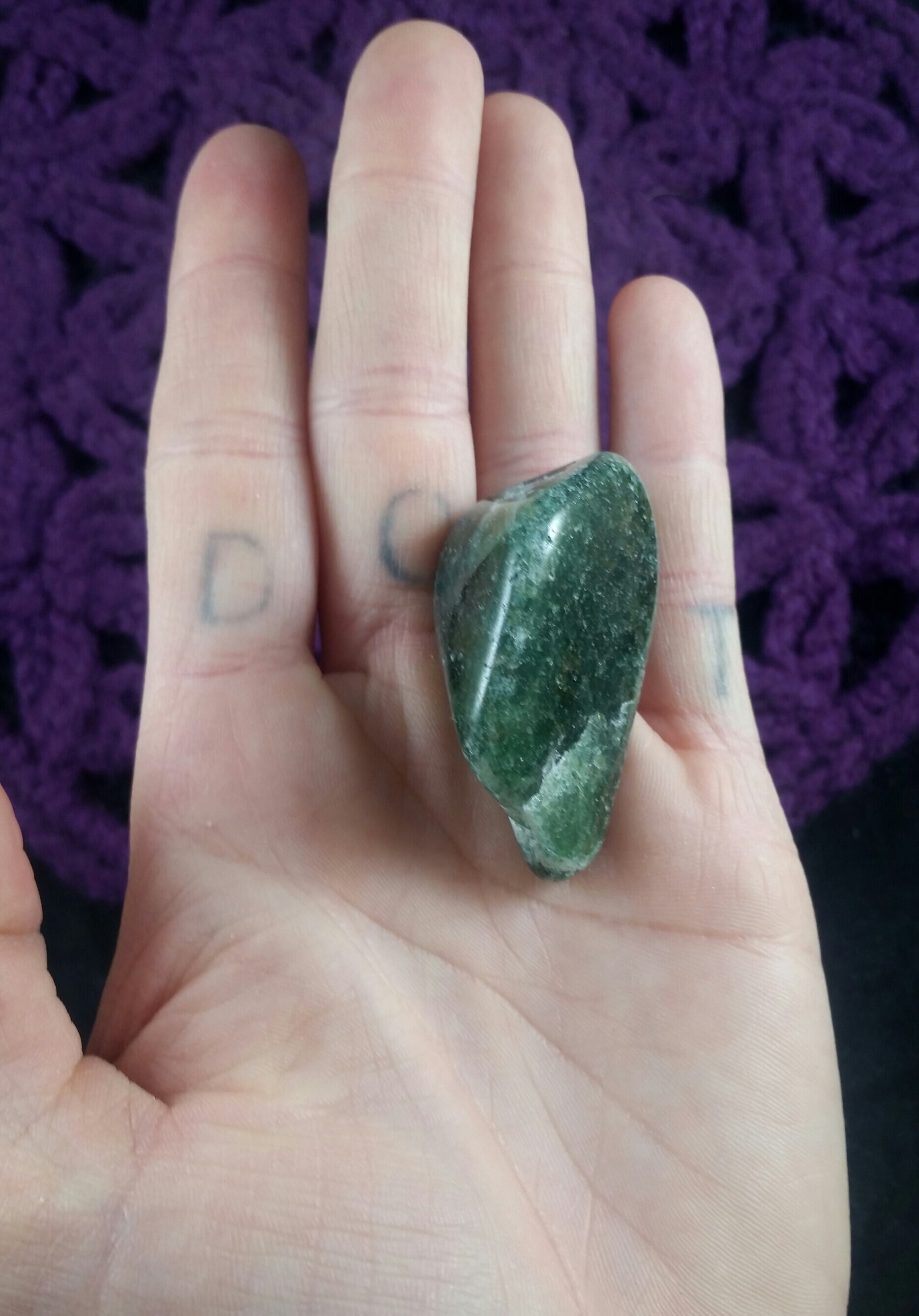 Emerald Tanzberry Fuchsite in Quartz Tumbled Stone Natural Fuschite ...